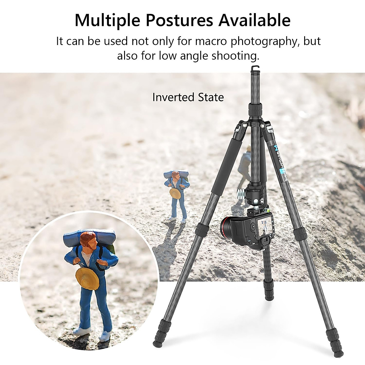 Professional Heavy Duty Carbon Fiber Tripod, ARTCISE 72.6'' Camera Tripod Monopod, 10-Layer Carbon Fibre Tube, 32.5mm Leg with Panorama 44mm Tripod Ball Head for Canon Sony DSLR SLR Digital Camcorder