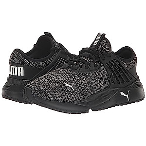 PUMA Men's Pacer Future Doubleknit Lace Up Fashion Sneaker Blk/Wht 9.5 Medium US