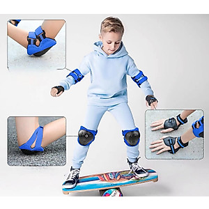 Toddler Helmet Kids Bike Helmet for 2 3 4 5 6 7 8 Years Old Girls with 3D Dinosaur Design Protective Gear Set and Safety Certified, Toddler Bike Cycling Skating Skateboard Scooter Helmet (Blue)