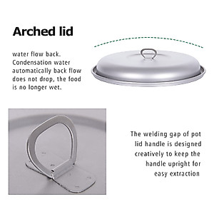 Boundless Voyage Titanium Food Steamer Pan Stock Pot Soup Pot Outdoor Hanging Pot Portable Travel Household Kitchenware Cooking Kit Hot Pot for Camping Picninc (Ti2114C(4.5 POT+2l Steamer))