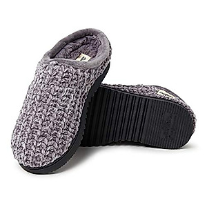 Dearfoams Women's Chenille High Vamp Clog Slipper, Excalibur, X-Large