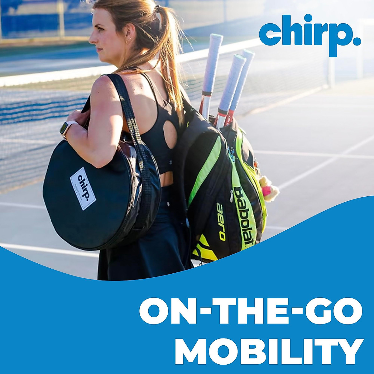 Chirp Wheel Carrying Case - Travel Case Wheels, On the Go Back Pain Relief & Stretching - Compatible with Yoga Wheels Foam Roller Wheel Set Wheels Not Included