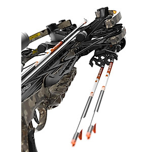 Barnett Hyper XP 405 Crossbow with Two Hyperflite 22" Arrows, Illuminated 4X32mm Scope, and Rope Cocking Device, and Lightweight Side Mount Quiver