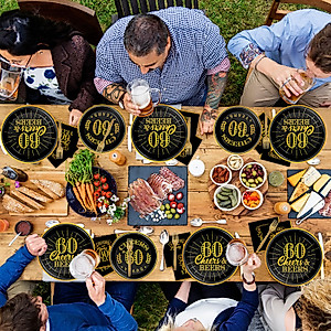 96 Pcs Cheers 60th Birthday Plates and Napkins Party Supplies Cheers to 60 Years Tableware Set 60th Party Birthday Decorations Favors for Men Women Serves 24