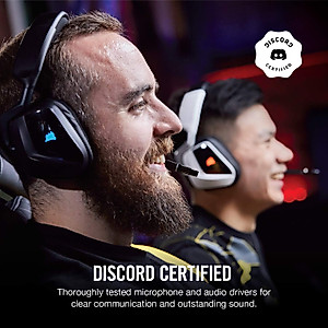 CORSAIR Void PRO RGB Wireless Gaming Headset - Dolby 7.1 Surround Sound Headphones for PC - Discord Certified - 50mm Drivers - Carbon