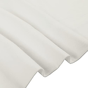 TWOPAGES Beige White Pinch Pleated Curtains 108 Inches Loong Cotton Curtains for Living Room Kithchen Window Light Filtering Lightweight Cotton Canvas Curtains (2 Panels, 26W x 108L)