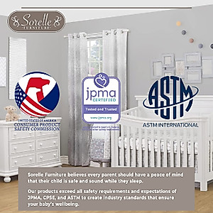 Sorelle Furniture Paxton Crib, Classic 4-In-1 Convertible Crib, Made of Wood, Non-Toxic Finish, Wooden Baby Bed, Toddler Bed, Child’s Daybed and Full-Size Bed, Nursery Furniture - Heritage Grey