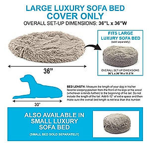 SportPet Designs Luxury Waterproof Pet Bed Replacement Cover- Large Machine Washable Sofa Bed, Tan (CM-10001-CS01)