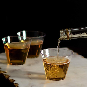 Clear Old Fashioned Cups - 9 oz (100 Count) - Premium Plastic, Elegant & Durable - Perfect for Parties, Events, and Everyday Use