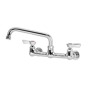 Krowne Silver Series 8" Center Wall Mount Faucet, 8" Spout