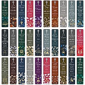 Epakh 30 Pieces Bible Verses Magnetic Bookmarks Inspirational Bookmarks with Full Scripture Christian Magnetic Book Markers for Men Women Religious Gifts for Women School Office Supplies, Multicolor