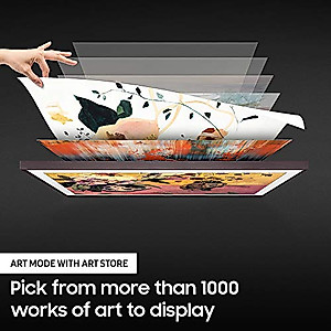 SAMSUNG 75-inch Class FRAME QLED LS03 Series - 4K UHD Dual LED Quantum HDR Smart TV with Alexa Built-in (QN75LS03TAFXZA, 2020 Model)