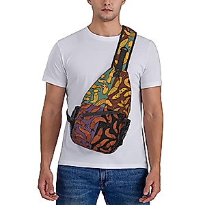 SWEET TANG Fashion Sling Shoulder Backpack Outdoor Sports Daypack Compatible with Banana Slug, Mens and Boys Crossbody Backpack for Daily Outdoor