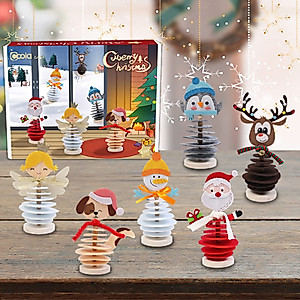 Coola Christmas Crafts Kit for Kids - Toy and Decorations Including 6 Snowman Angel Dog Penguin Redindeer Santa Claus DIY Activity Christmas Gift for Girls & Boys Home Ornament