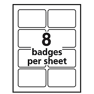 Avery(42395)EcoFriendly Printable Name Tags, White, 160 Removable Name Badges,2-1/3" x 3-3/8"