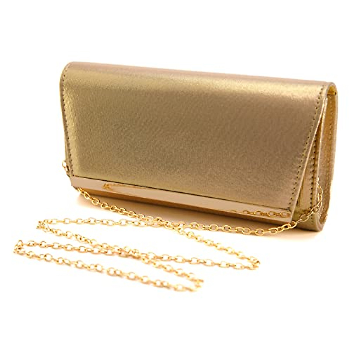 SUCCUNA Clutch Purses Envelope Evening Bag For Women Girl Gold Charming Sparkling Crossbody Handbags for Wedding