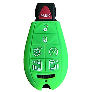 KAWIHEN Silicone Key Fob Cover Replacement for Chrysler Town Country Dodge Grand Caravan M3N5WY783X 2701A-C01C 68043594AA 68043594AA