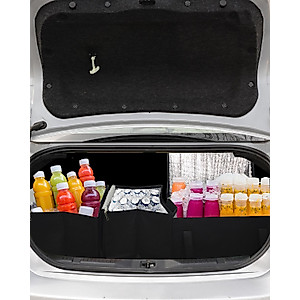 Colemoly Reusable Grocery Bags 4 Pack Shopping Bags Insulated Bag (Black 16x13x10 inch)