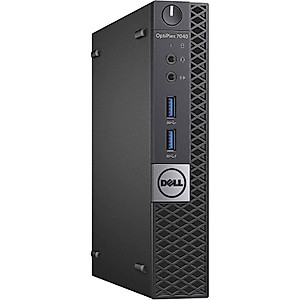 Dell OPTIPLEX 7040 6th Gen Micro Business Desktop Computer, Intel Quad Core i5 6500T up to 3.1GHz, 16G DDR4, 480G SSD, WiFi, BT 4.0, USB 3.0, HDMI, DP, Win 10 64-Bit Supports EN/ES/FR(CI5)(Renewed)