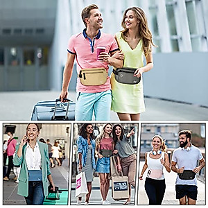 MoKo Secure Travel Money Belt, Undercover Hidden RFID Blocking Travel Wallet, Anti-Theft Passport Wallets for Men Women, Black