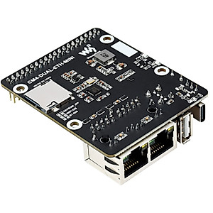 for Raspberry Pi Compute Module 4, Mini Dual Gigabit Ethernet Base Board Onboard Ethernet USB Rich Interfaces