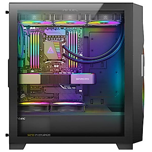 Antec DF700, Mid Tower Computer Case, ATX Gaming Case, USB3.0 x 2, 360 mm Radiator Support, 3 x 120 mm ARGB, 1 x 120 mm Reverse & 1 x 120 mm Fans Included