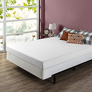 ZINUS No Assembly Metal Box Spring / 7.5 Inch White Mattress Foundation / Sturdy Metal Structure, Full