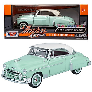 1950 Chevy Bel Air, Green - Motormax Premium American 73268 - 1/24 Scale Diecast Model Car