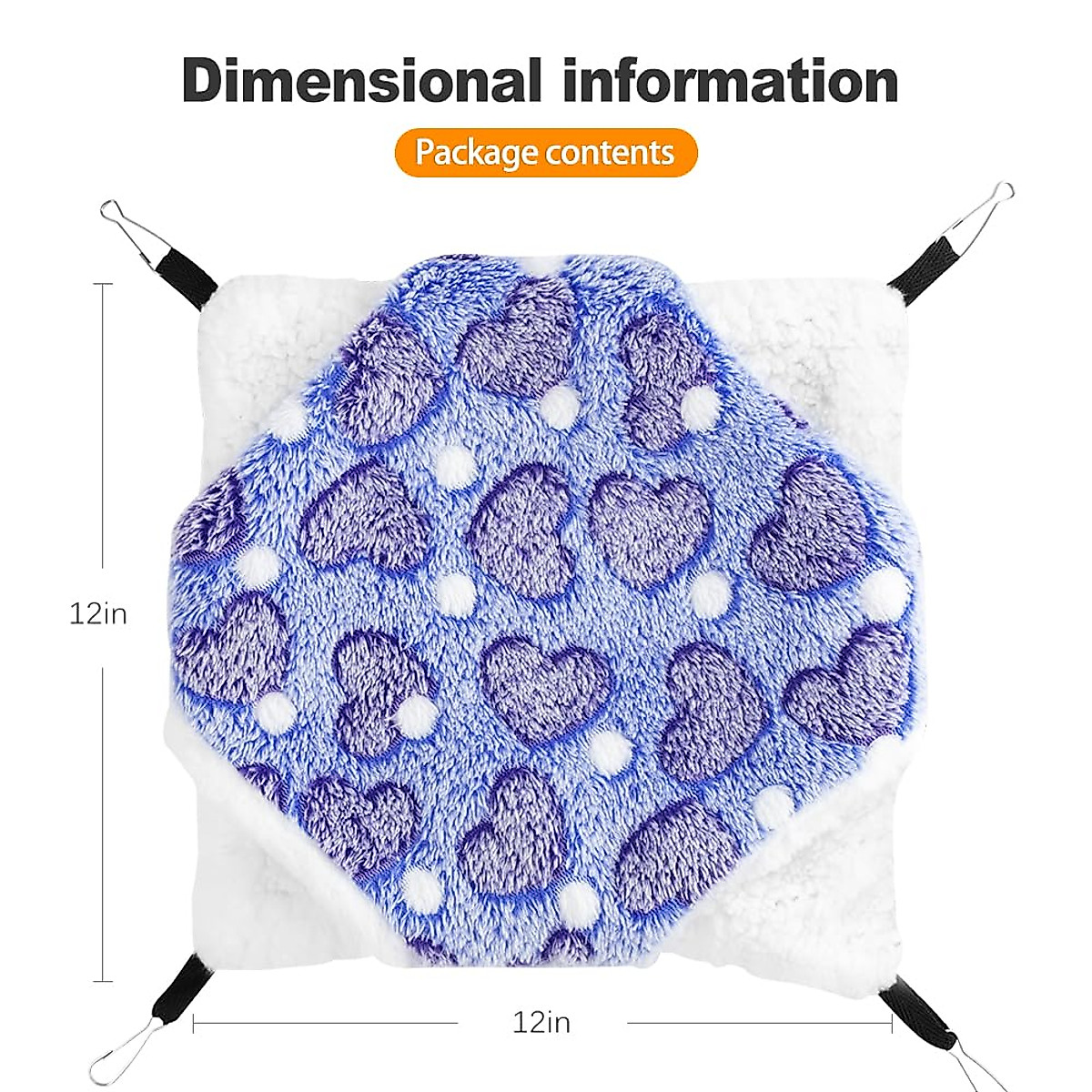 ZukoCert Two Pieces Small Pet Cage Hammock Accessories for Guinea Pigs, Hamsters, Chinchillas