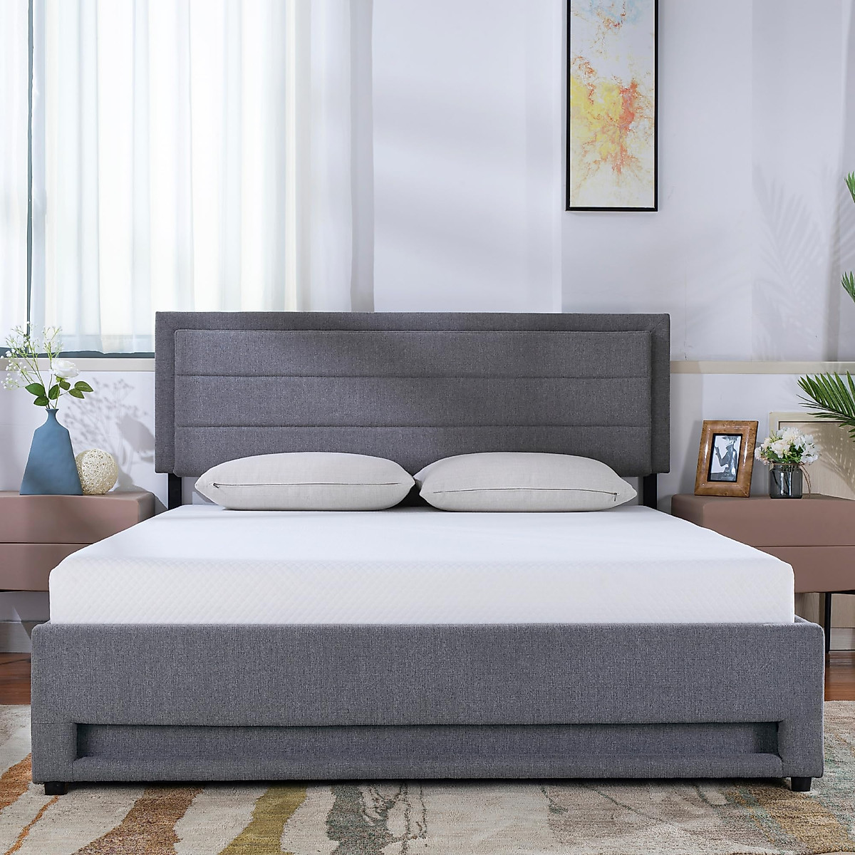 Planet Sleepings 6 Inch Twin Memory Foam Mattress, Gel Foam Mattress with Breathable Cover, Bed in a Box CertiPUR-US Certified, Covered Mattress