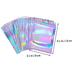 NUOBESTY 200 Pcs Plastic Bag Glitter Earrings Bead Earrings Plastic Earrings Dime Bag Self Sealing Bag Snack Sealing Bag Self-Sealing Jewelry Bag Earring Bags Shiny Jewelry Bag Self-Locking