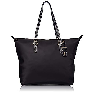 Tommy Hilfiger Women's Julia Tote Bag, Black Nylon