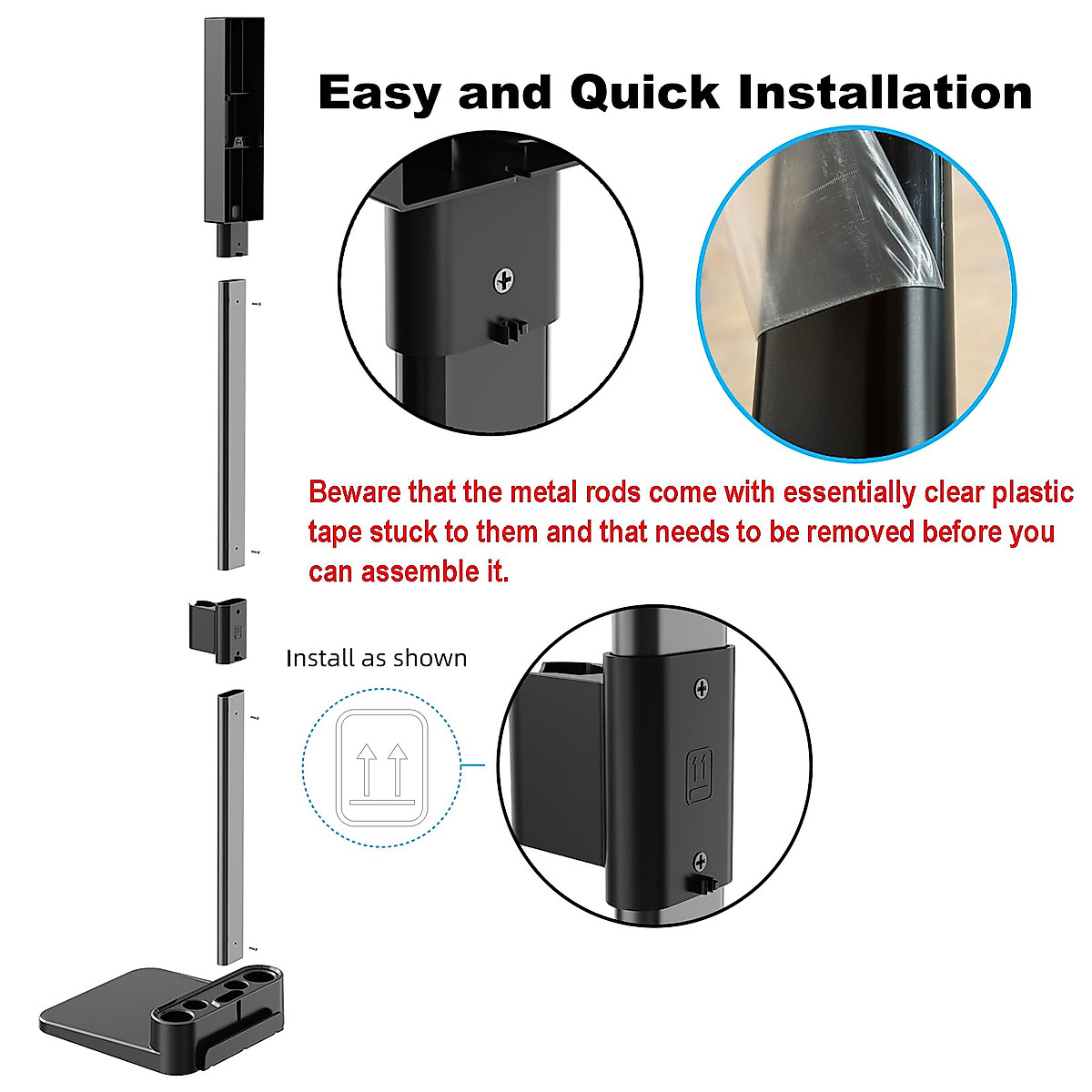 Foho Vacuum Stand Storage Dock Dockings Station Compatible for Dyson V7 V8 V10 V11 V12 V15 SV18 SV21, Storage Bracket Stand Compatible for Dyson Vacuum Cleaner and Central Vacuum Installation Parts