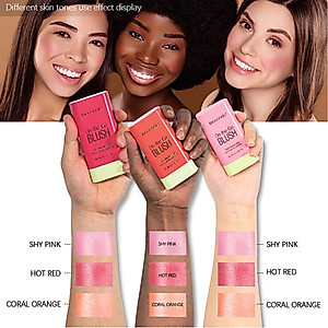 Mysense Pink Cream Blush Stick, On-the-Go Blush, Multi-use Makeup Blush Stick for Cheeks Lips Eyes, Solid Moisturizer Stick Blush Makeup Natural Matte Finish Waterproof Long-Lasting, 01 Shy Pink