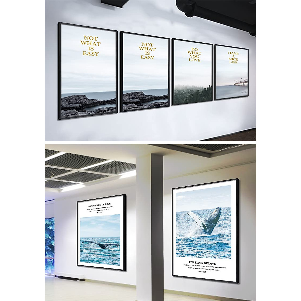 Aynoo 16x20 Poster Frame Black, Display Picturess 16x20 Metal Picture Frame,Aluminium Industries Studio Gallery Frame