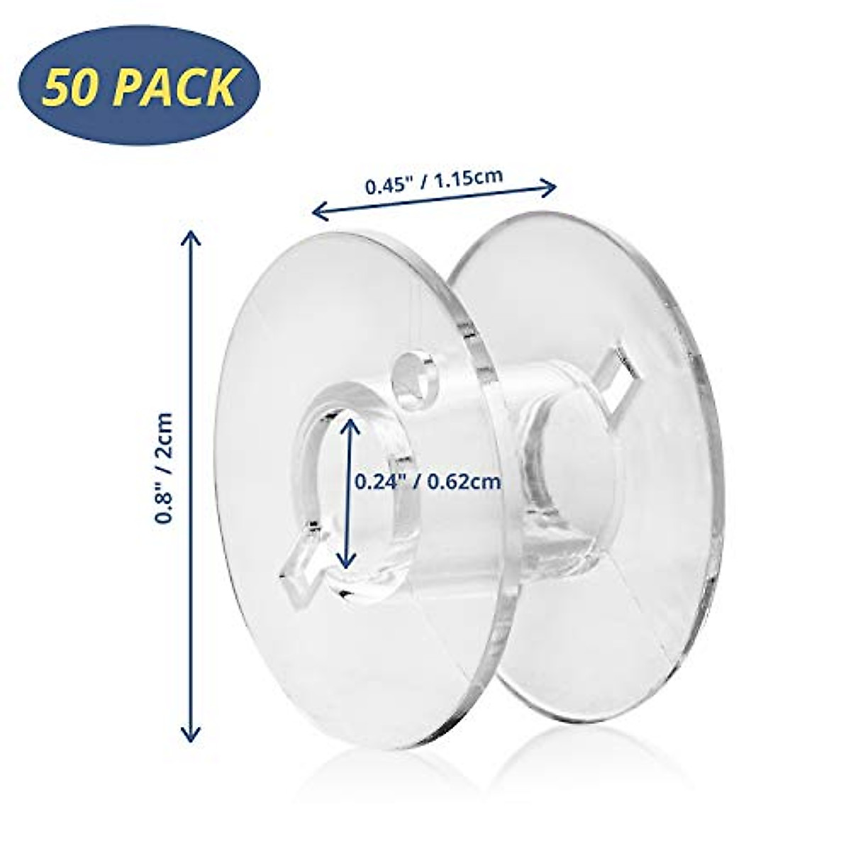 Mr. Pen- Bobbins, Plastic Bobbins, 50 Pack, Bobbins for Sewing Machine, Bobbins for Brother Sewing Machine, Bobbins for Singer Sewing Machine, Sewing Machine Bobbins, Sewing Machine Accessories