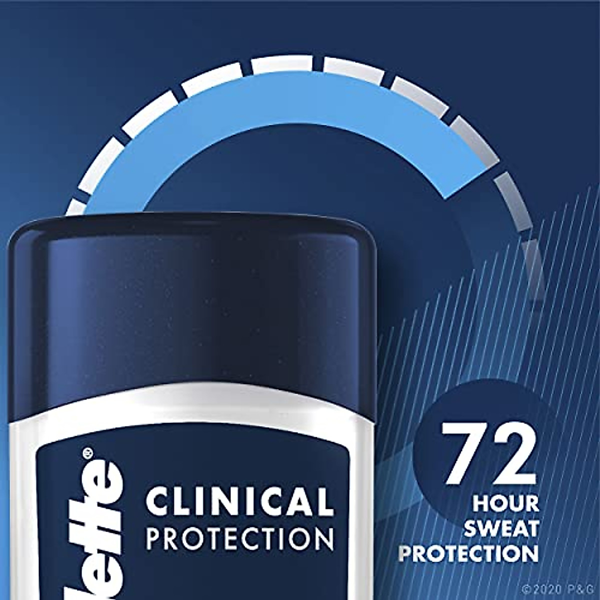 Gillette Clinical Strength Clear Gel Men's Antiperspirant and Deodorant, 72-Hour Sweat Protection, Cool Wave, #1 Clinical Brand For Men, 1.6 oz (Pack of 3)