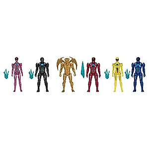 Bandai Collectible Power Rangers Team 6-Piece Set With Exclusive Metallic Goldar
