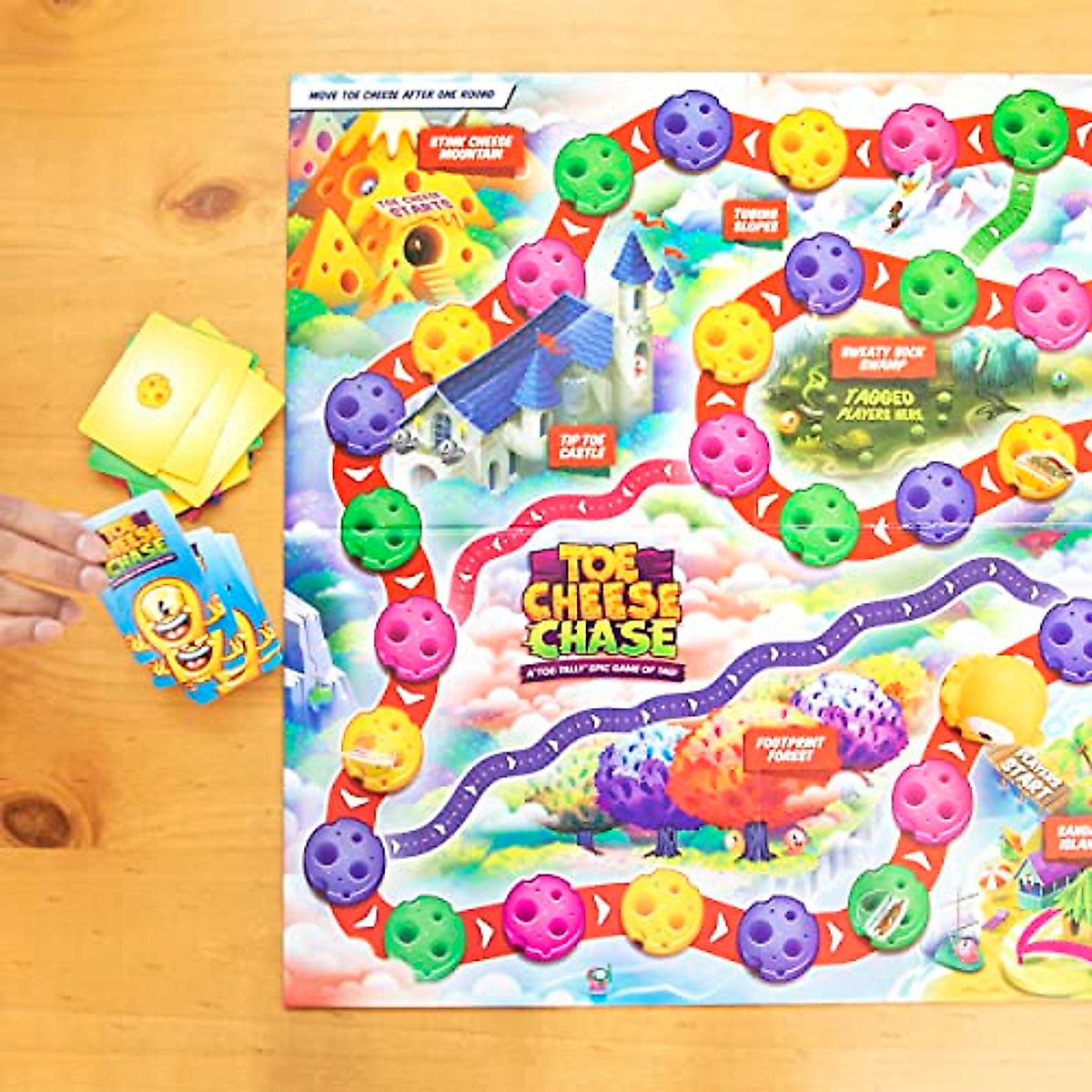 WHAT DO YOU MEME? Toe Cheese Chase - The Silly Board Game for Family Game Night