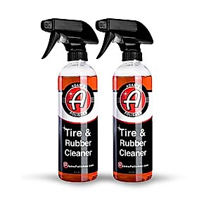 Adam's Tire & Rubber Cleaner (2-Pack) - Removes Discoloration from Tires Quickly - Works Great on Tires, Rubber & Plastic Trim, and Rubber Floor Mats…