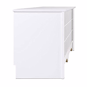 Prepac 24 Shoe Cubby Wide Hall Bench, 15.5" D x 60" W x 20.25" H, White