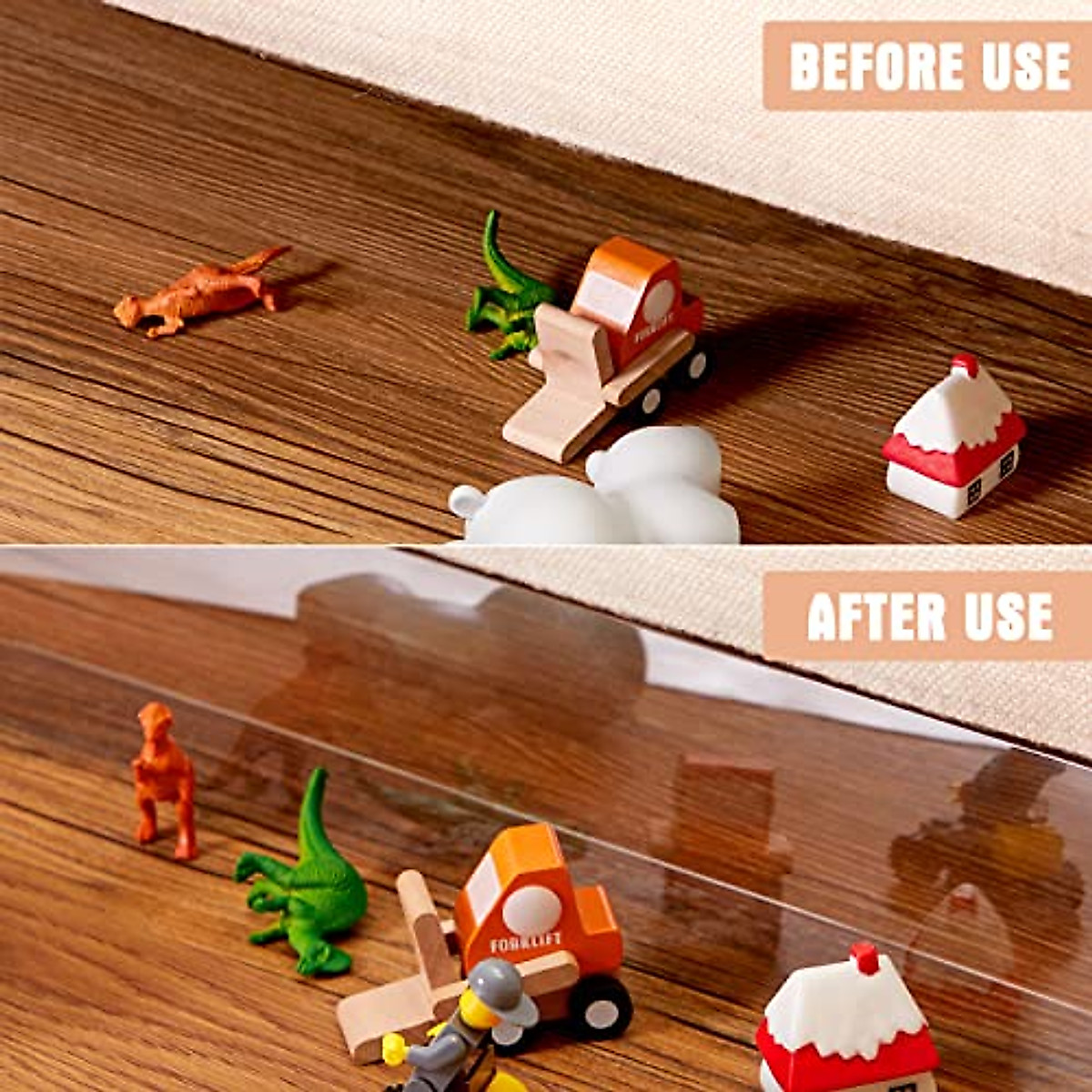 20 Pack Under Couch Blocker for Pets Bumper Toy Blockers for Furniture Stop Dog Cat with Strong Adhesive Adjustable Bumper to Stop Things Under Sofa Couch Bed, Easy to Install, 3.2 Inches High