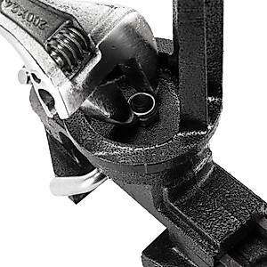HighFree 3 Inch Small Bench Vise, Home Table Vise, Clamp-On Vise 360 Degrees Rotating Universal Clamp Units Vise for Workbench (Black)