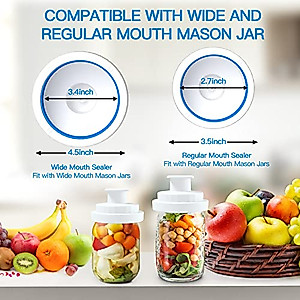 Jar Sealer for Foodsaver Vacuum Sealer, Food Saver Jar Sealer for Wide & Regular-Mouth Mason Jar, Mason Jar Vacuum Sealer for Foodsaver Jar Sealer Attachment, Jar Lids, Canning Bands, Accessory Hose
