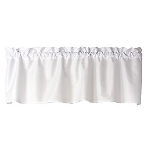 Curtain Chic Susquehanna 56 Inches Wide x 14 Inches Long Polyester Valance Curtain, White