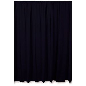 OnlineEEI, 8 Ft Premier Drape Panel for Use with Pipe and Drape System, 95 x 60, 4 Rod Pockets, Black Premier Drape Included