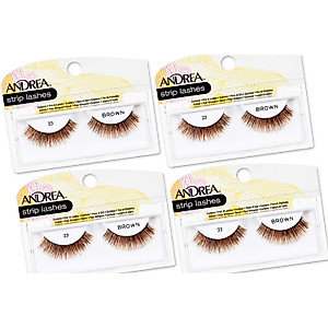 Andrea False Lashes Style 33 - Brown 4 pairs