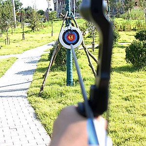 SinoArt Traditional Solid Straw Round 3 Laryes Hand-Made Archery Target Face for Recurve Bow Longbow Shooting Practice with 5 Paper Target Face