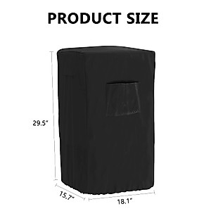 WOMACO Waterproof Portable Air Conditioner Cover Indoor AC Units Covers Dust-Proof Tall Mobile Air Condtioning Storage Bag Small Portal A/C Cover (Black, 18" L x 15.7" W x 30" H)