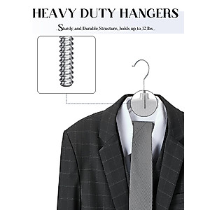 HOUSE DAY Plastic Hangers 50 Pack, Plastic Clothes Hangers Non Slip Hangers, Heavy Duty Plastic Hangers with 360° Swivel Hook, Ultra Thin Hangers Space Saving, Gray Hangers for Closet